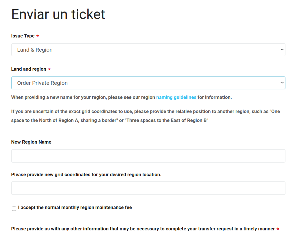 Linden Lab anuncia disponibilidad limitada de nuevas regiones | Ayuda ...
